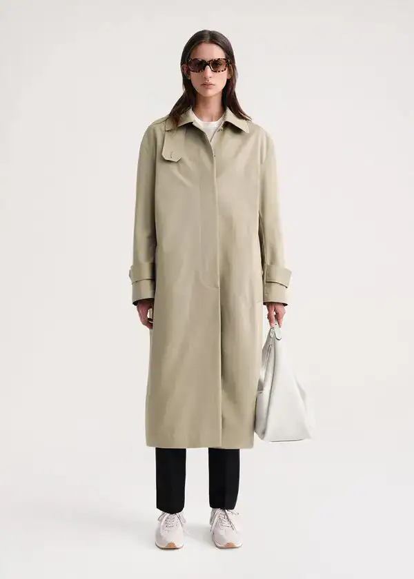 TOTEME Gabardine car coat トレンチコート TotêMe Oversized Gabardine Car Coat - Trench Beige